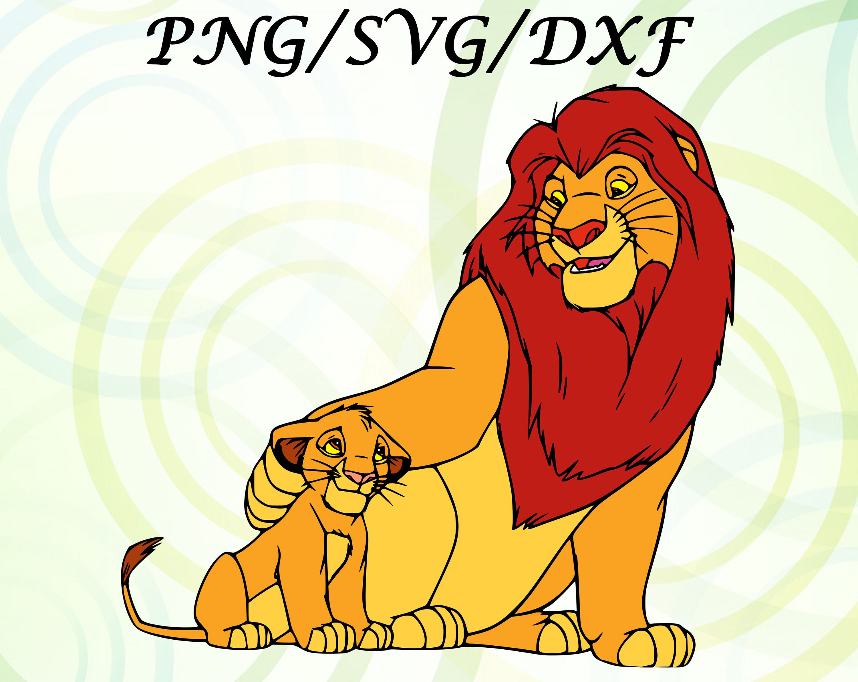 El Rey León: Mufasa y Simba svg png dxf Lion King svg dxf | Etsy