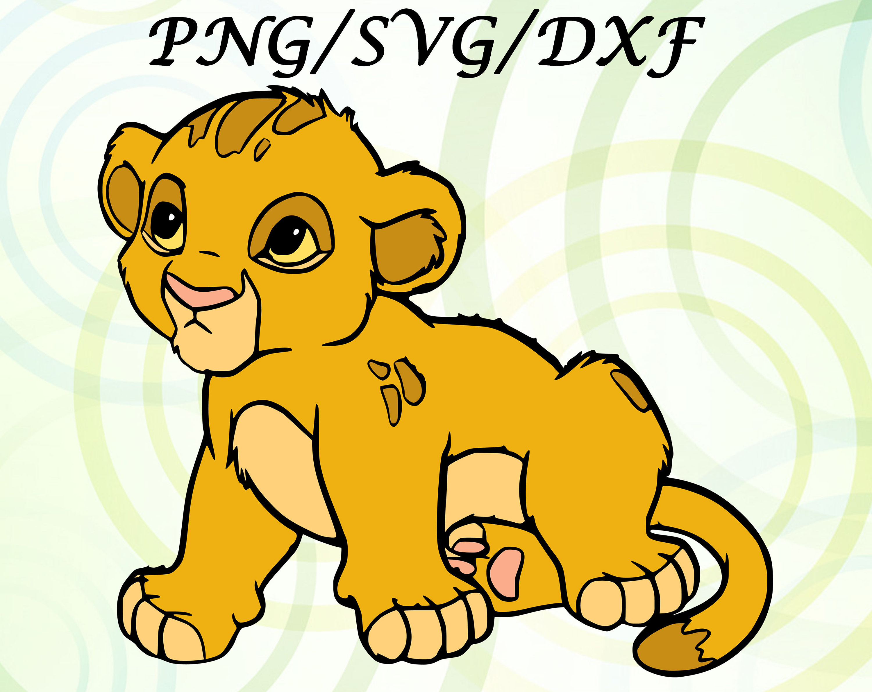 El Rey León: Bebé Lindo Simba svg png dxf Rey León svg | Etsy