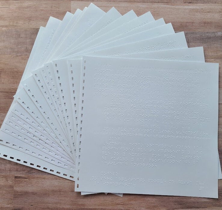 Braille Pages, 15 Count, Full-sized, for Junk Journaling, Collage, Card ...