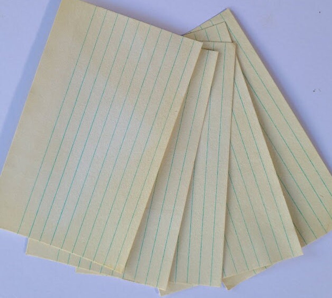 Tea-stained 3x5 or 4 X 6 Inch Lined Index Cards/ Aged-looking/ Vintage ...