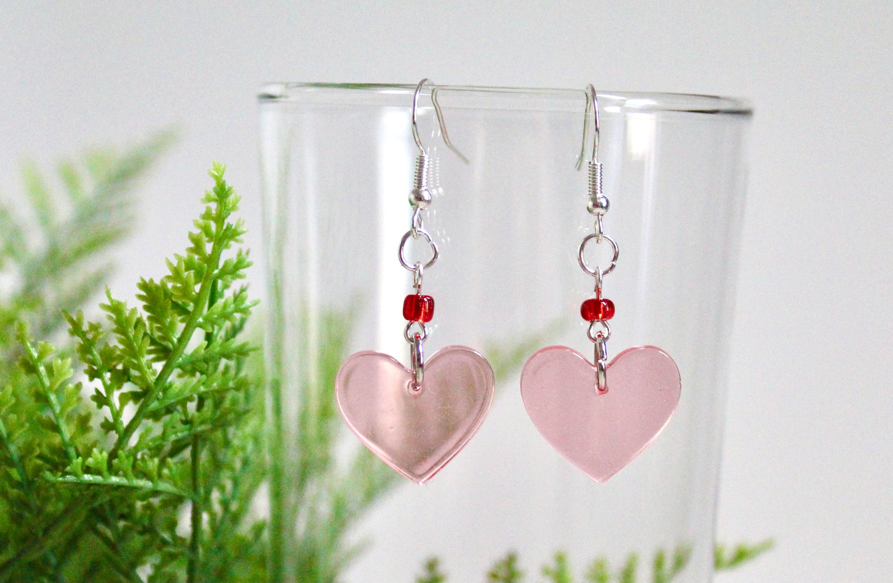 Love Heart Earrings Small Hearts Lovecore Pink and Red - Etsy