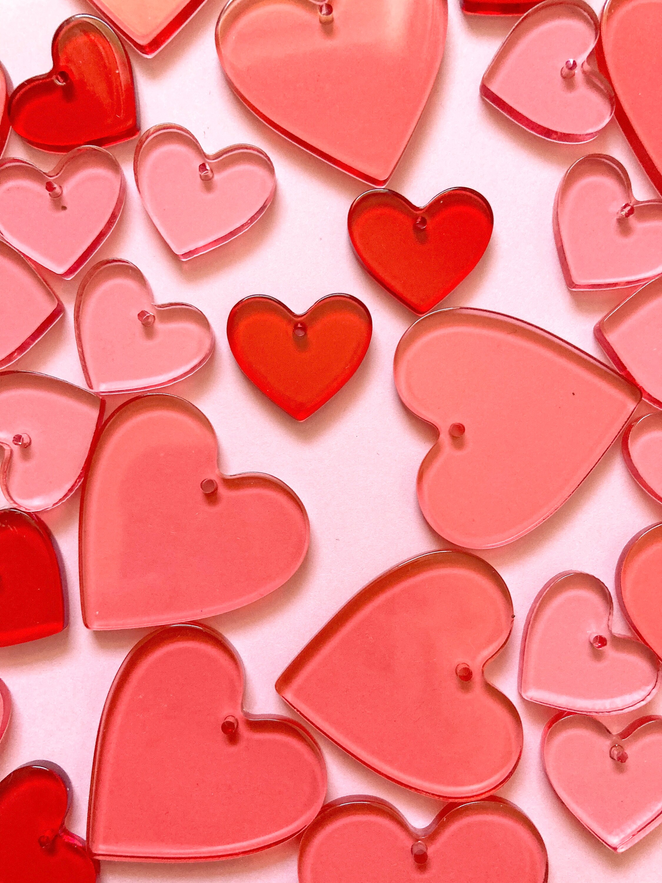 Love Heart Earrings Small Hearts Lovecore Pink and Red - Etsy