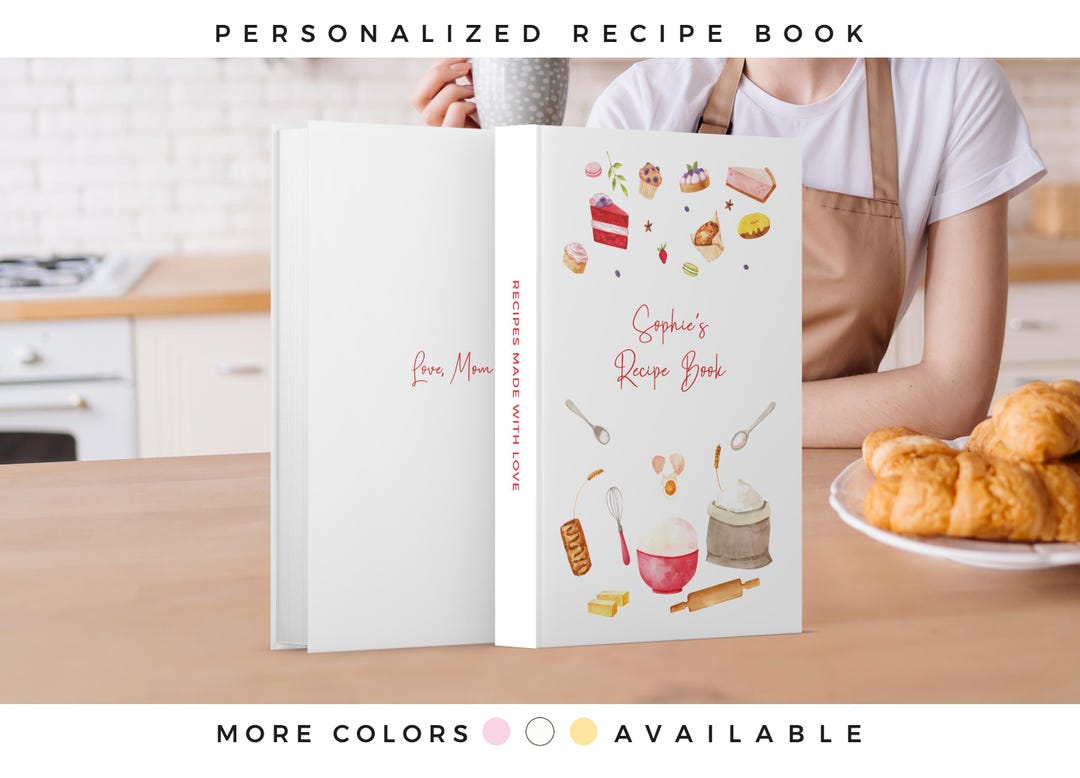 Personalized Recipe Journal to Write Your Favorite 300+ Recipes, Custom ...