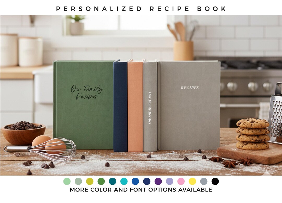 Ai-free Personalized Family Recipe Book, Binder: 300 Page Blank ...