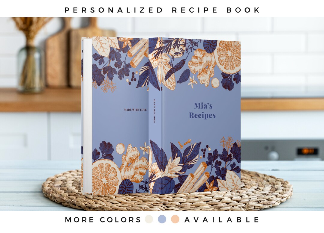 Personalized Recipe Journal to Write Your Favorite Recipes, Custom ...