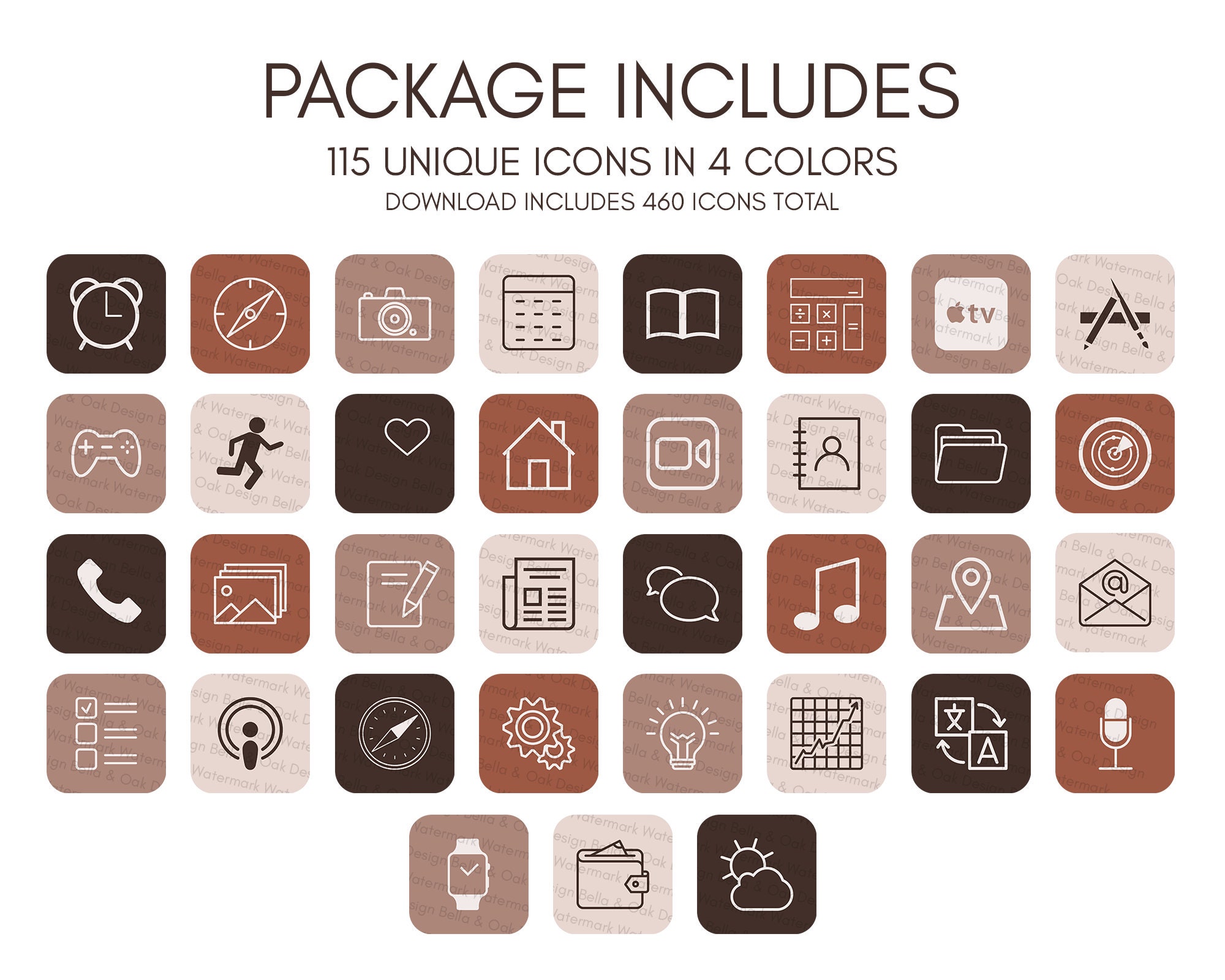 Ios14 App Icons, Fall Theme, 460 Icons (115 Unique Icons Bundle) IOS14 ...