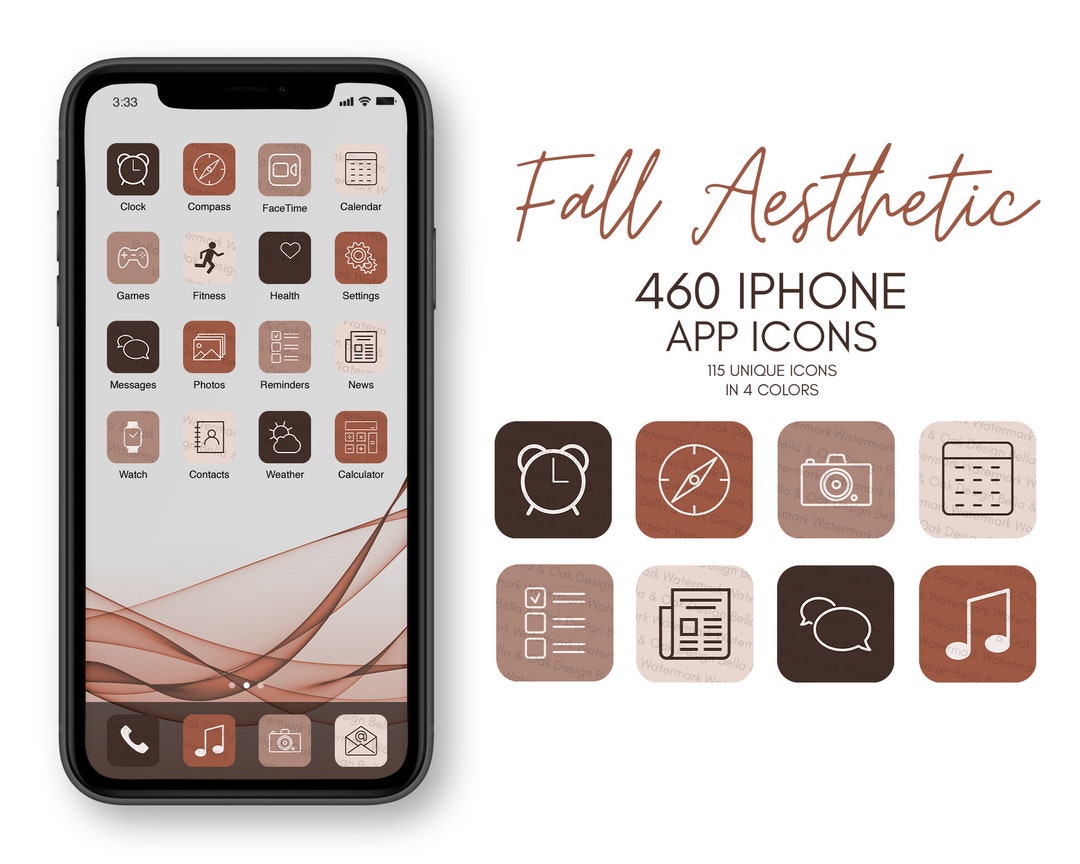 Ios14 App Icons, Fall Theme, 460 Icons (115 Unique Icons Bundle) IOS14 ...