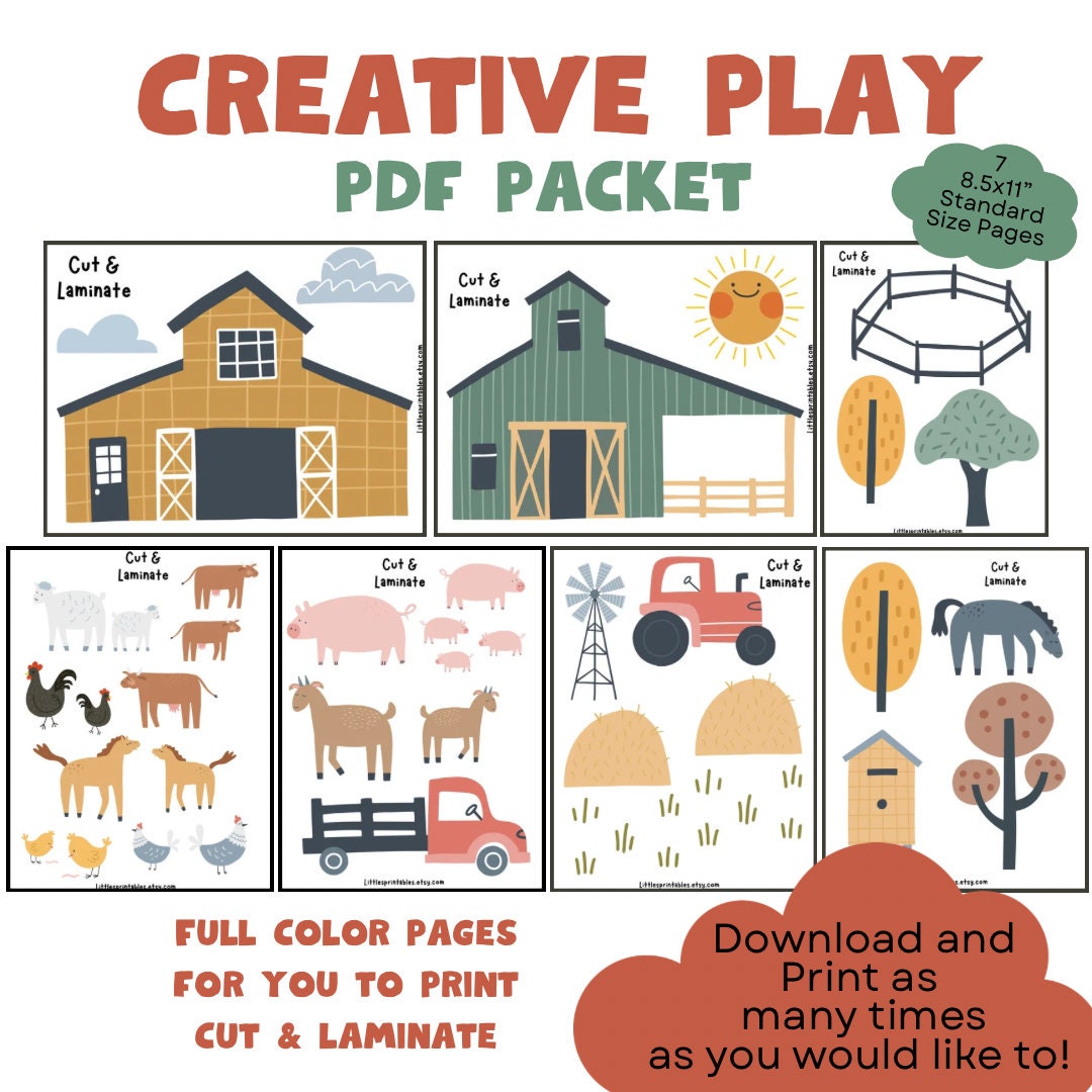 Build Your Own Farm Animal Craft Bundles Creative Quiet Time,screen ...