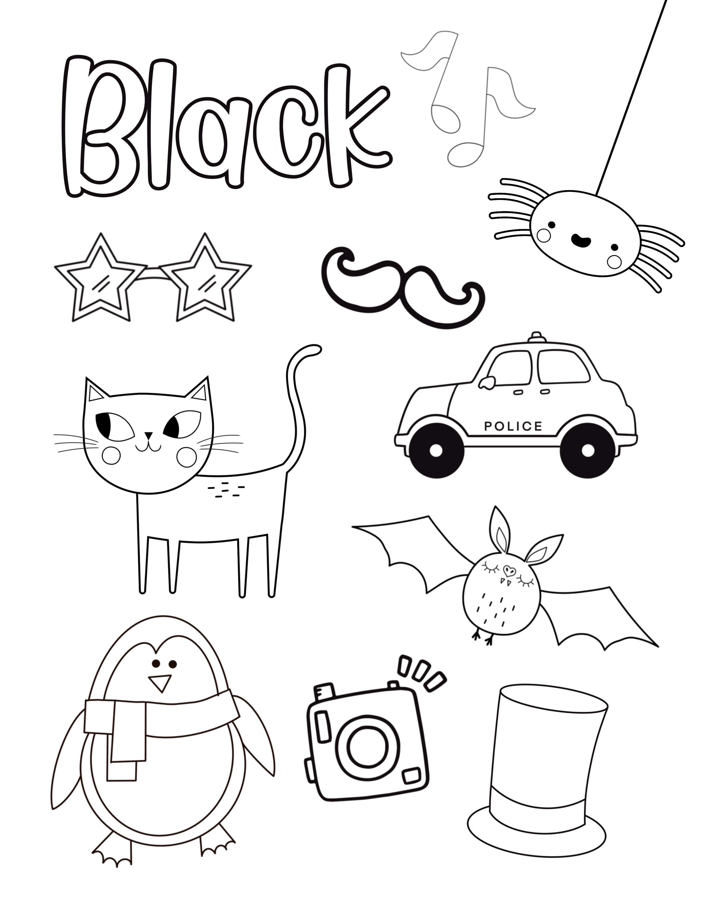 Coloring Pages for Kids: Colors Mini Book (digital Download) - Etsy