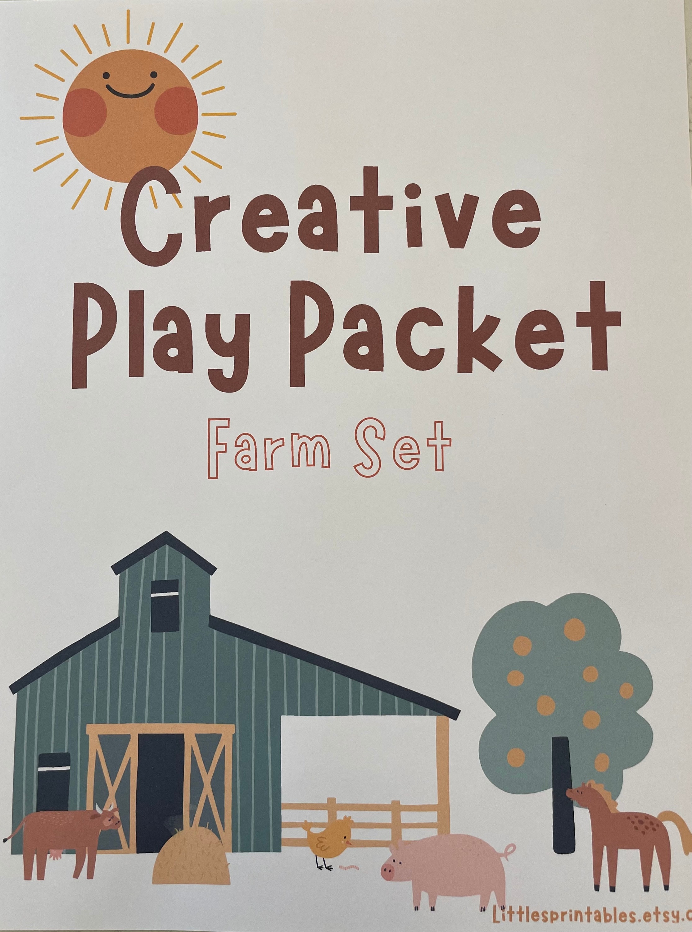 Pretend Play Farm Animal Kit,toddler Sensory Play and Pretend Activity ...