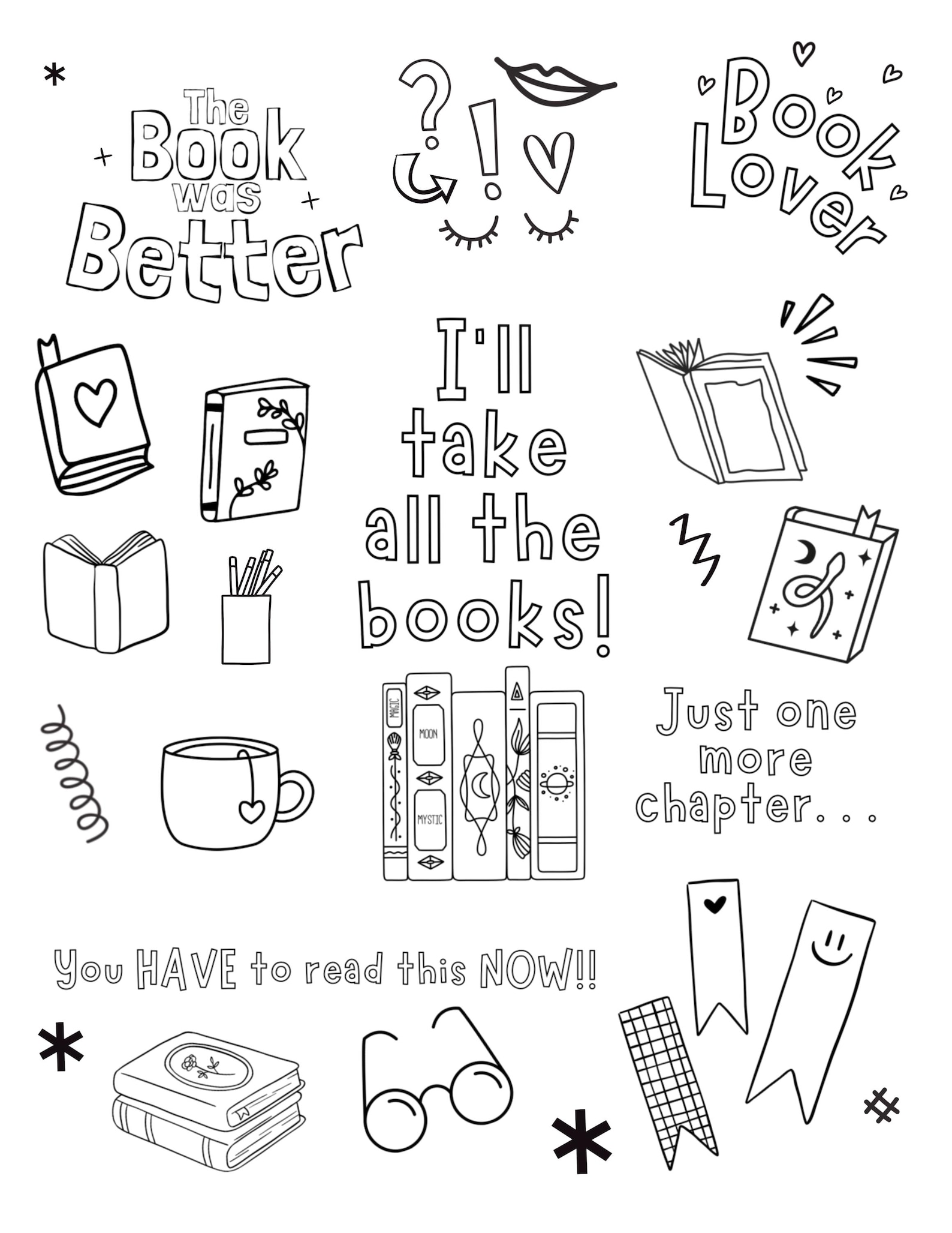 Book Lovers Coloring Pages,reading Lovers Coloring Pages,reading ...