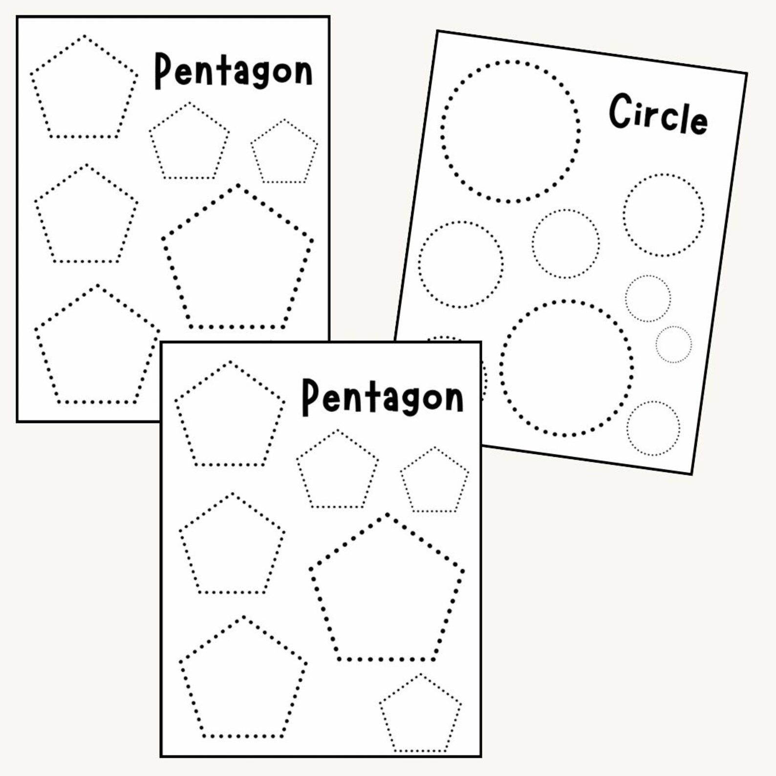 Preschool Shape Tracing Sheets,basic Shapes Tracing Worksheets ...
