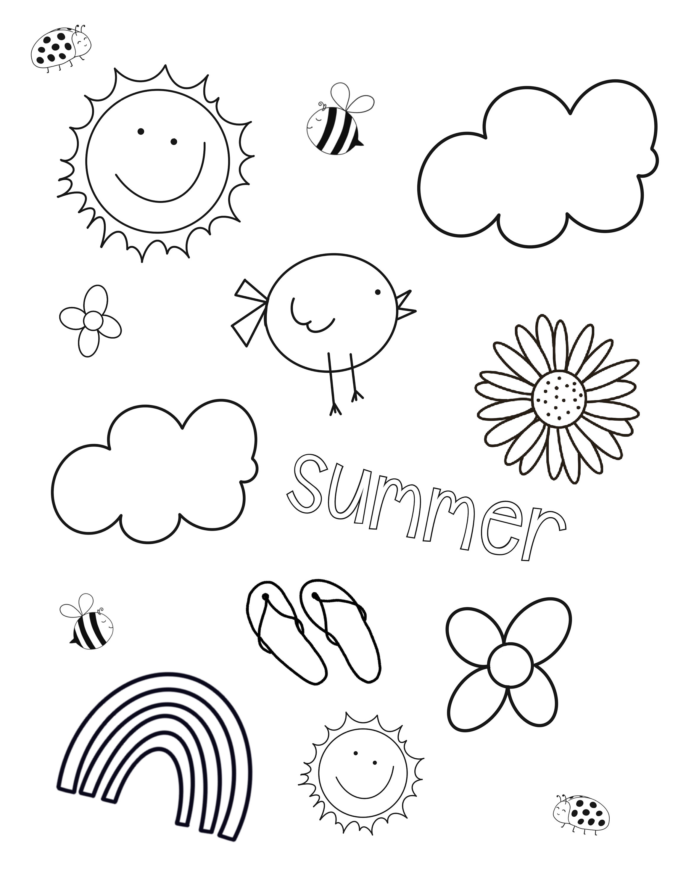 Summertime Coloring Pages, Summertime Coloring Sheets,coloring for Kids ...