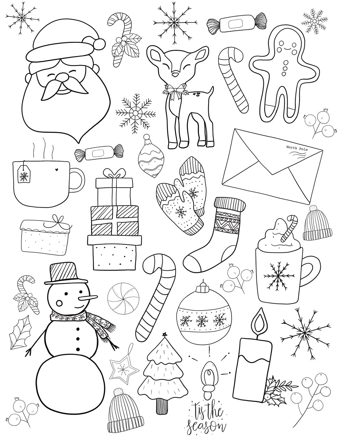 Kids Christmas Coloring Pages, Christmas Coloring Page, Kids Coloring ...