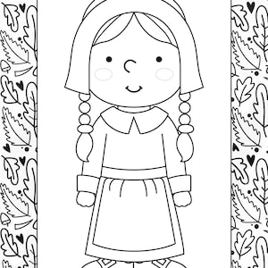 Thanksgiving Coloring Pages: Pilgrim Holiday Activity (PDF Download) - Etsy