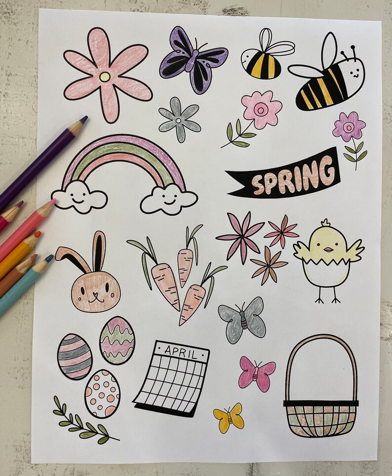Easter Printable Coloring Pages,spring Coloring Page,download and Print ...