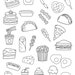 Junk Food Printable Coloring Page,food Coloring Page,doodle Coloring ...
