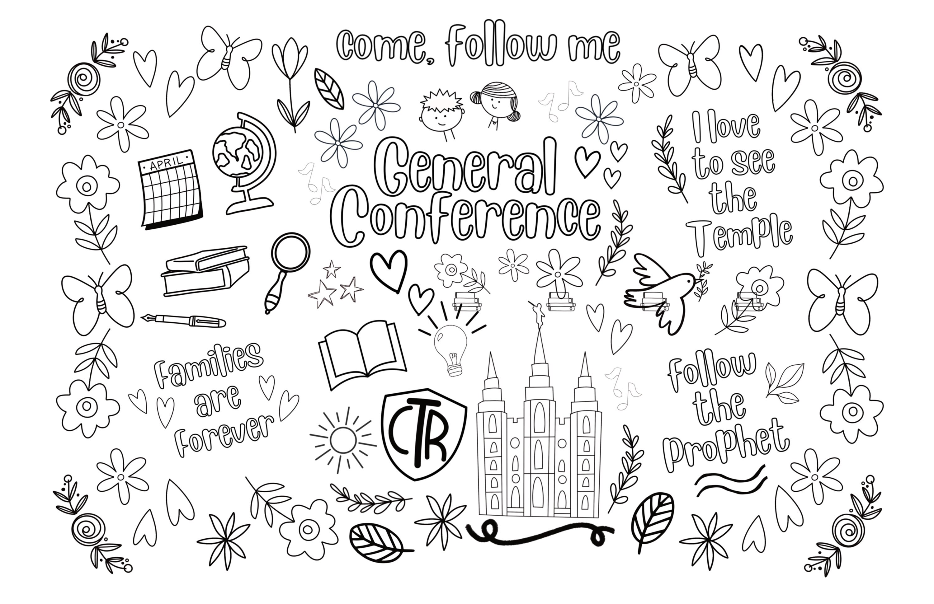 General Conference Coloring Poster, Coloring Pages for Kids, Coloring ...