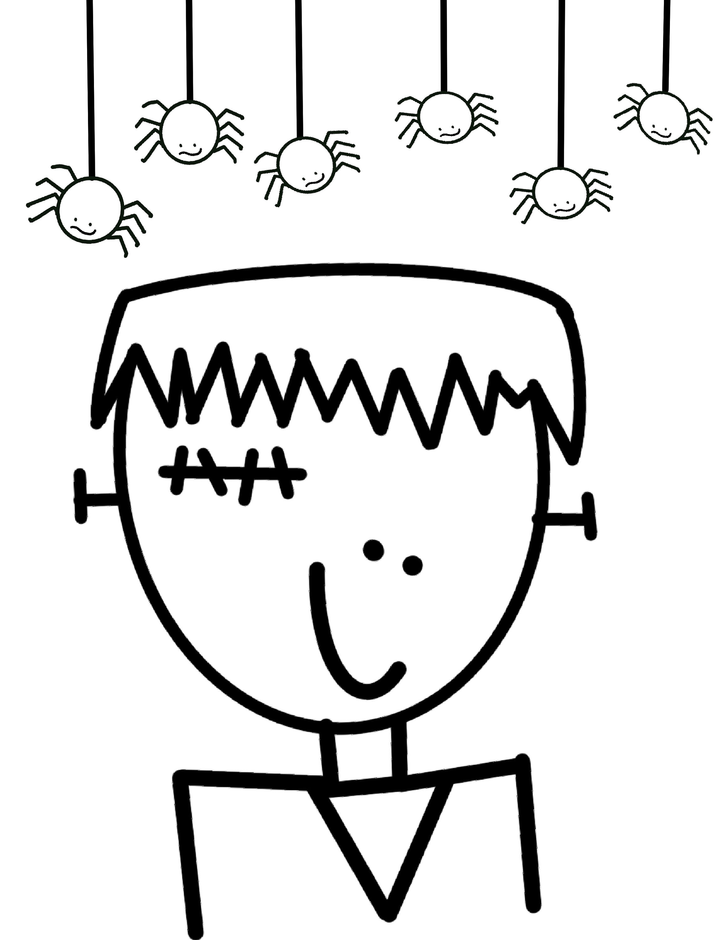 Frankenstein Coloring Page Download, Halloween,kids Crafts, Halloween ...