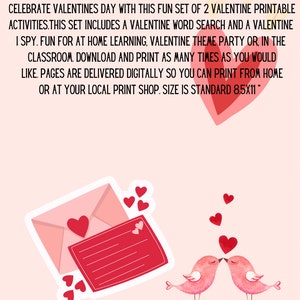 I Spy Valentine, Valentine Word Search Activity, Kid’s Valentines ...