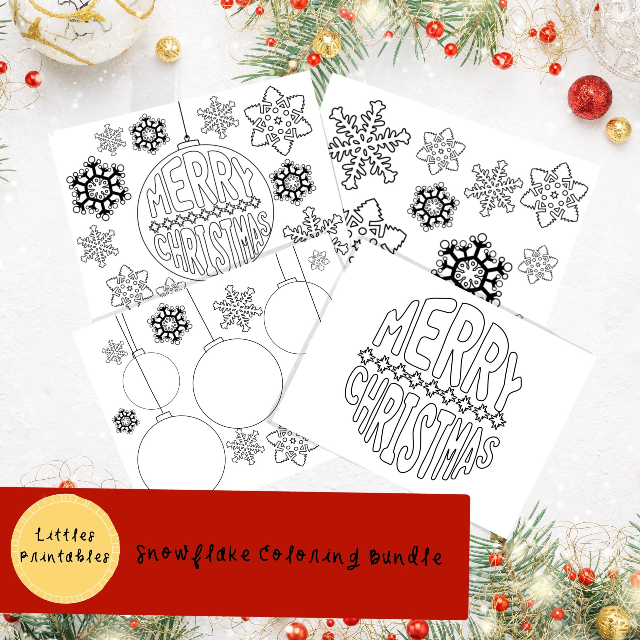 Christmas Coloring Pictures Snowflakes