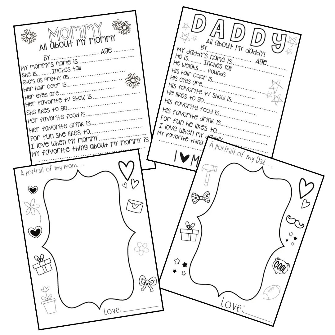 Mother’s Day Printable,father’s Day Printables, All About Mom,all About ...