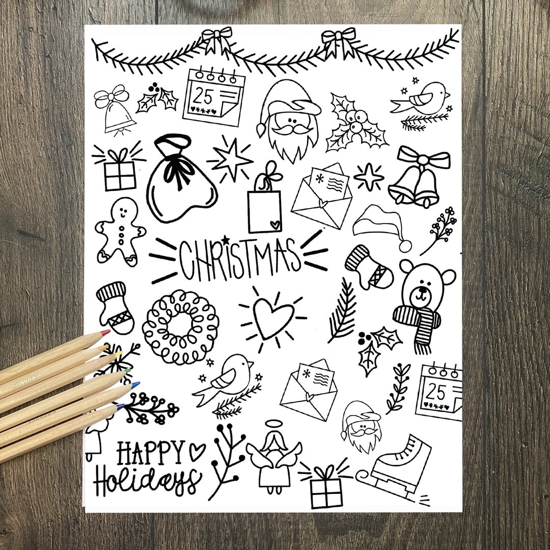 Christmas Page to Color,christmas Kids Coloring Craft,christmas ...