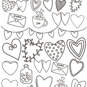 Valentine’s Day Printable Coloring Page,valentine Craft,instant ...