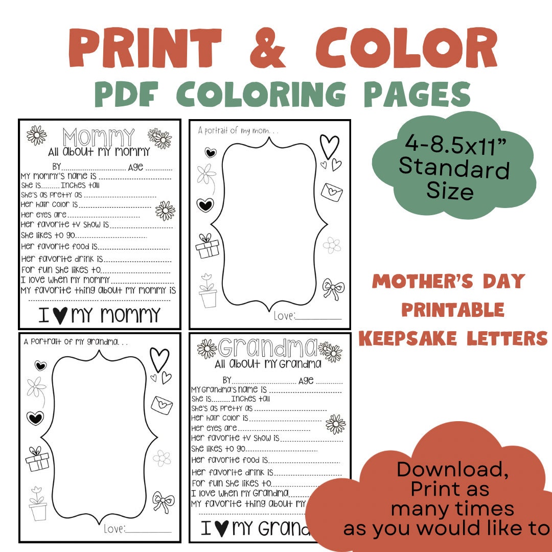 Mothers Day Printable Fill in Template,mothers Day Printables,all About ...
