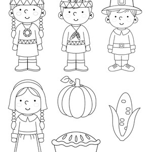 Thanksgiving Printable Story for Kids,download Print and Color Activity ...