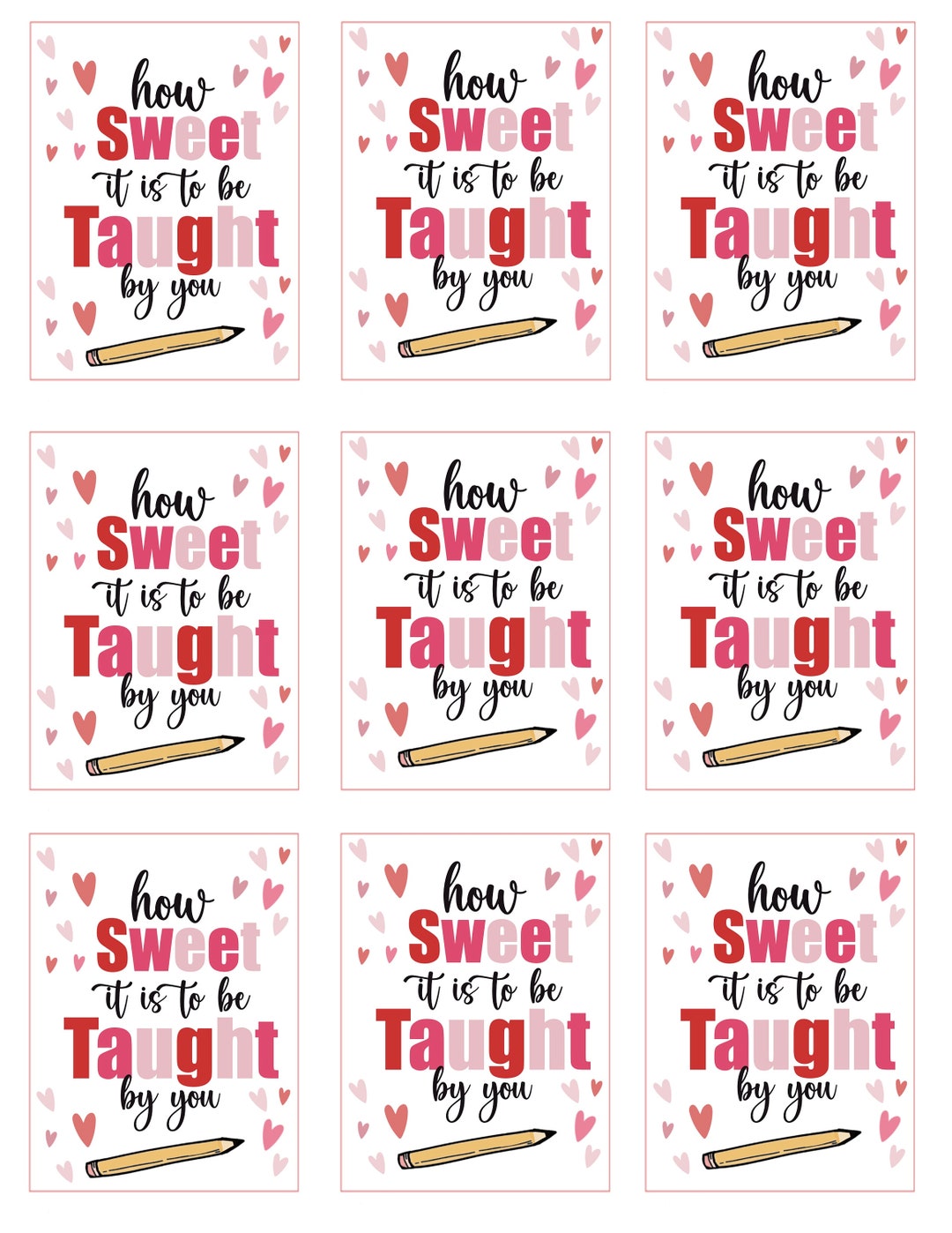Kids Valentines, Valentines Handouts, Teacher Gifts, Teacher Valentines ...