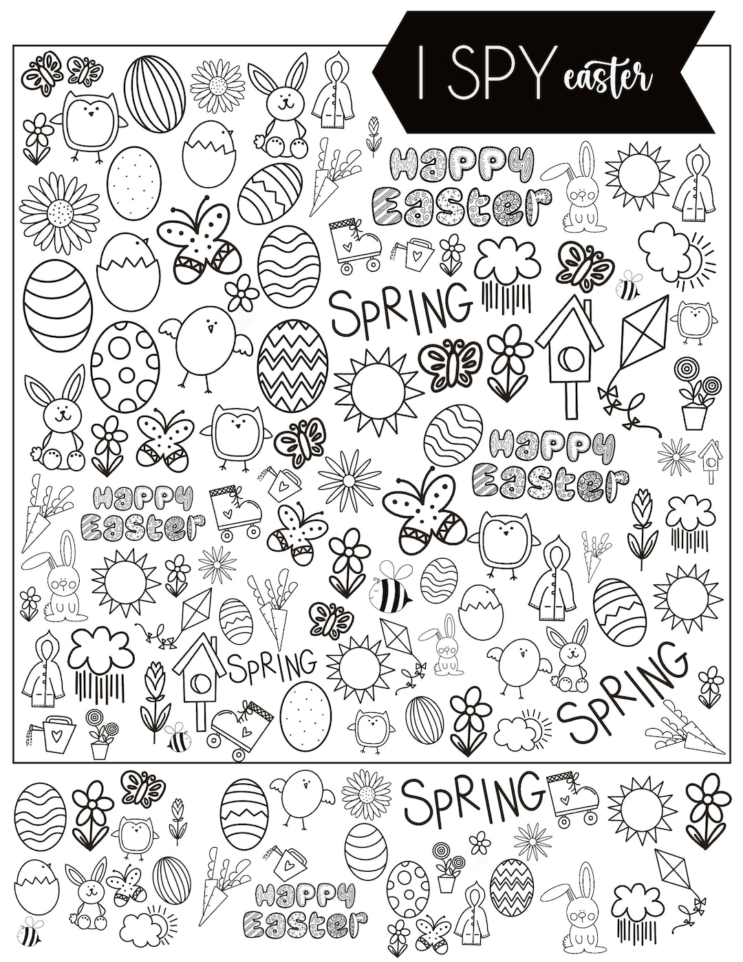 Easter Coloring Pages,easter Kids Craft,easter Kids Activity,easter ...