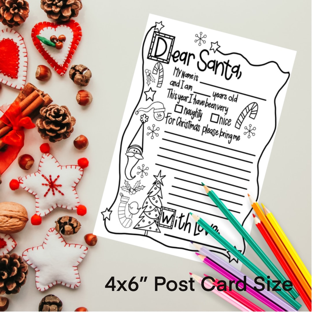 A Dear Santa Xmas Fun Christmas Printable Dear Santa - Etsy