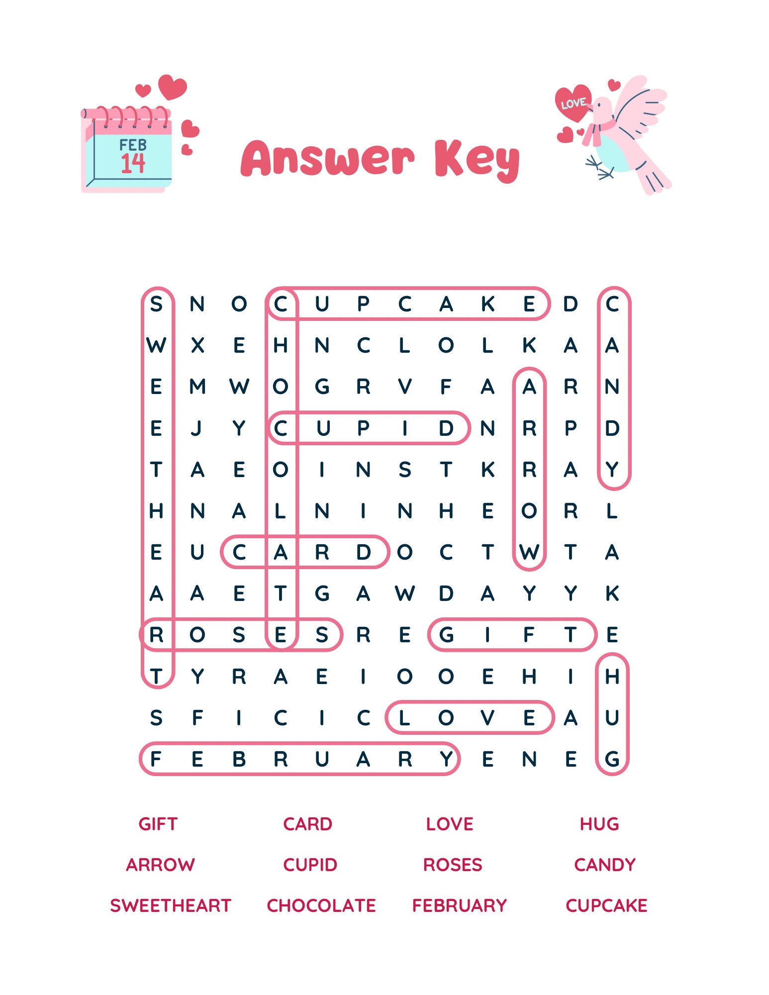 I Spy Valentine, Valentine Word Search Activity, Kids Valentines ...