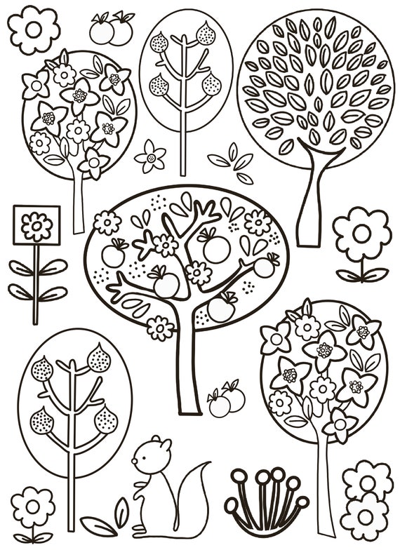 Tree Shapes Coloring Pages [2025]