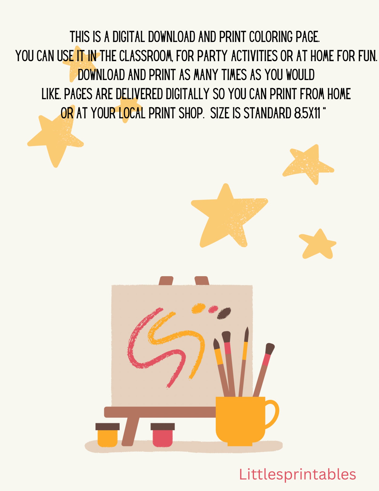 Zoo Animal Coloring Page for Kids, Printable Coloring Page, Zoo Themed ...