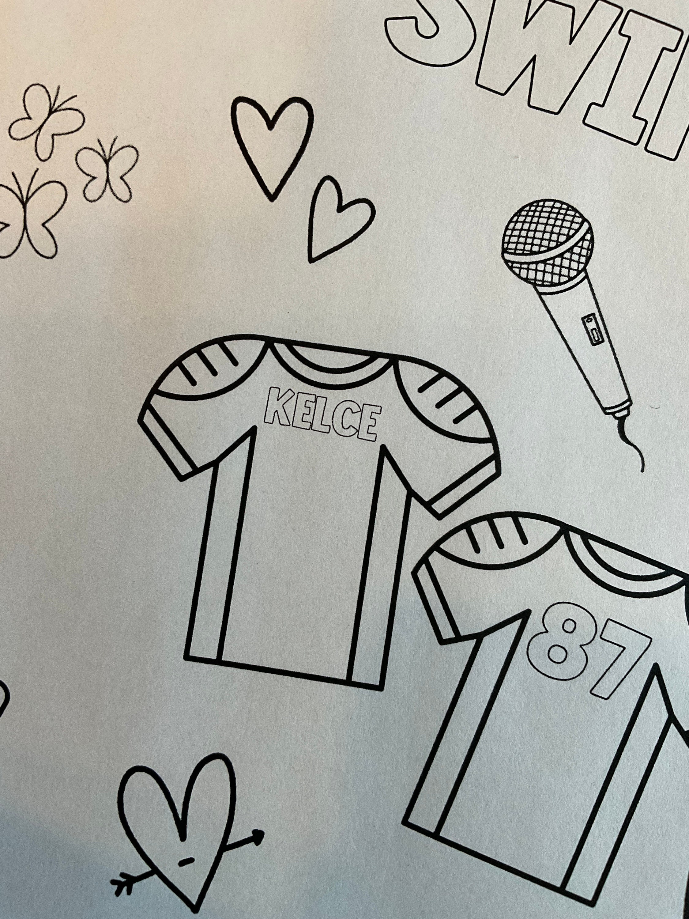 Taylor Swift Football Coloring Printable,printable Activity for Party ...