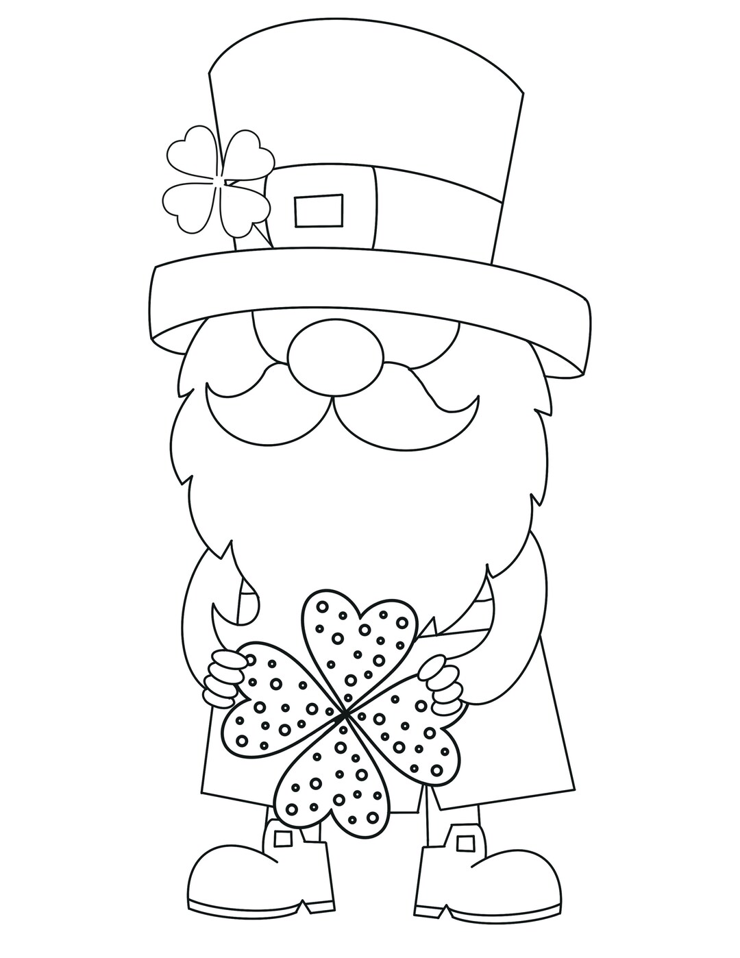 St. Patricks Day Leprechaun Coloring Page, Leprechaun Coloring Page ...