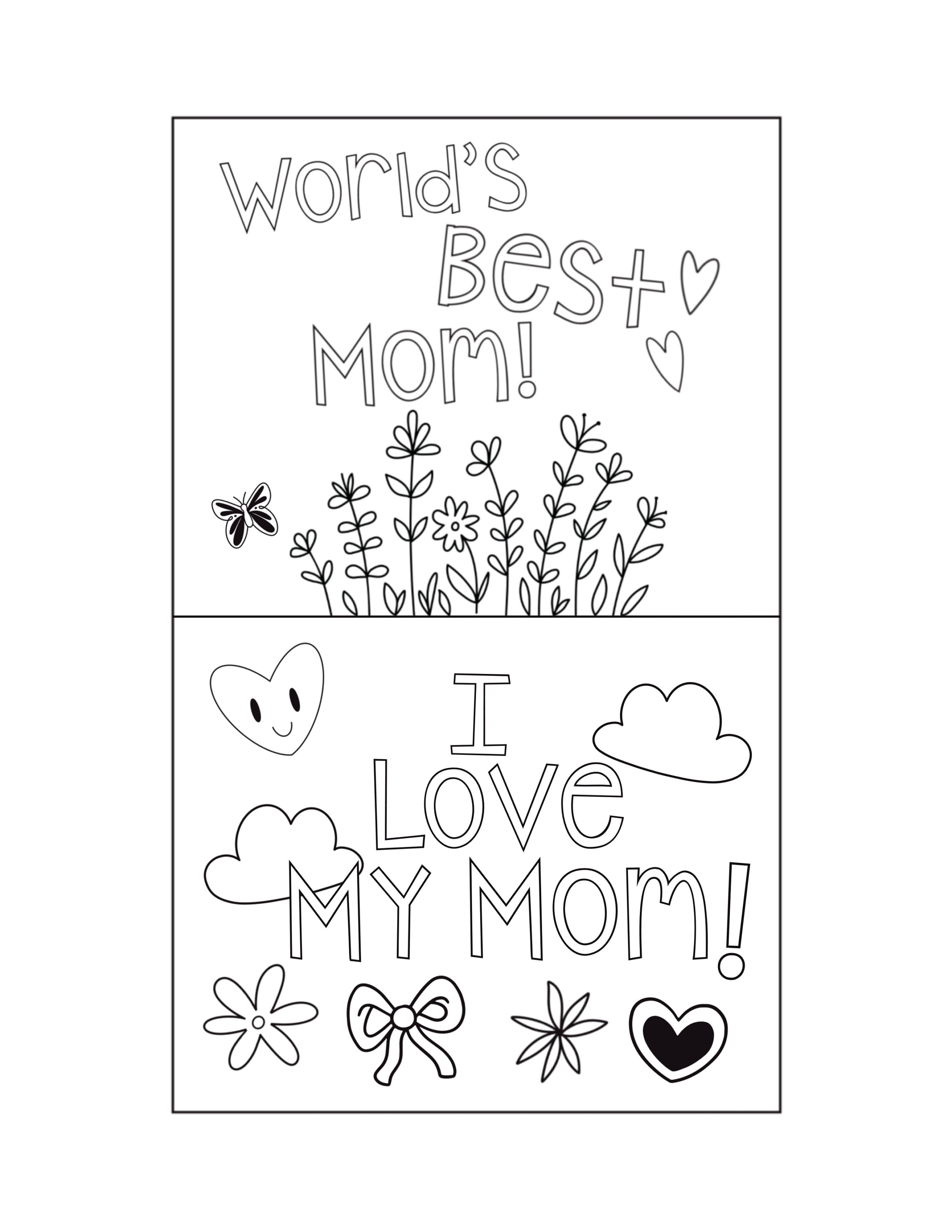 All About Mom Printable Fill in Template, Mothers Day Gift From Kids ...