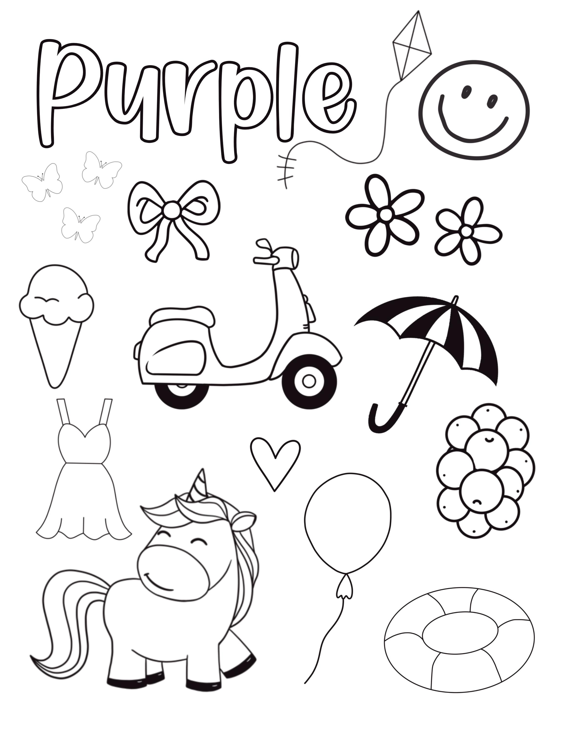 Coloring Pages for Kids: Colors Mini Book (digital Download) - Etsy