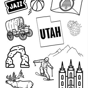 Utah Coloring Page,state of Utah Page to Color,coloring Page About Utah ...