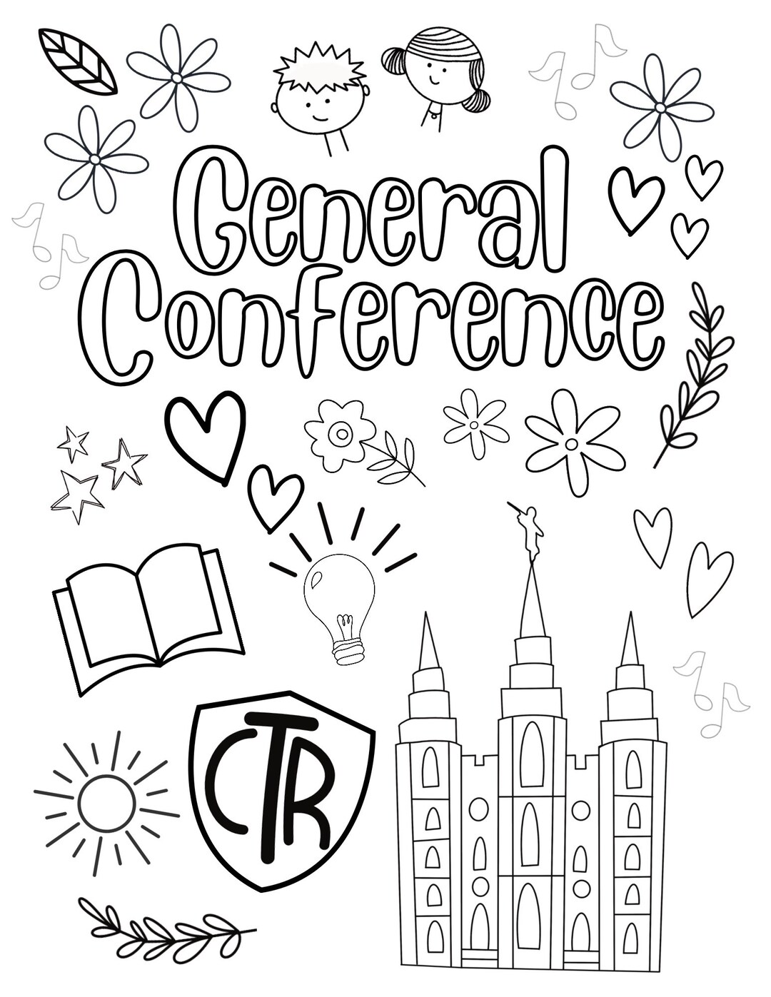 General Conference Coloring Pages,coloring Pages for Kids,primary Kids ...