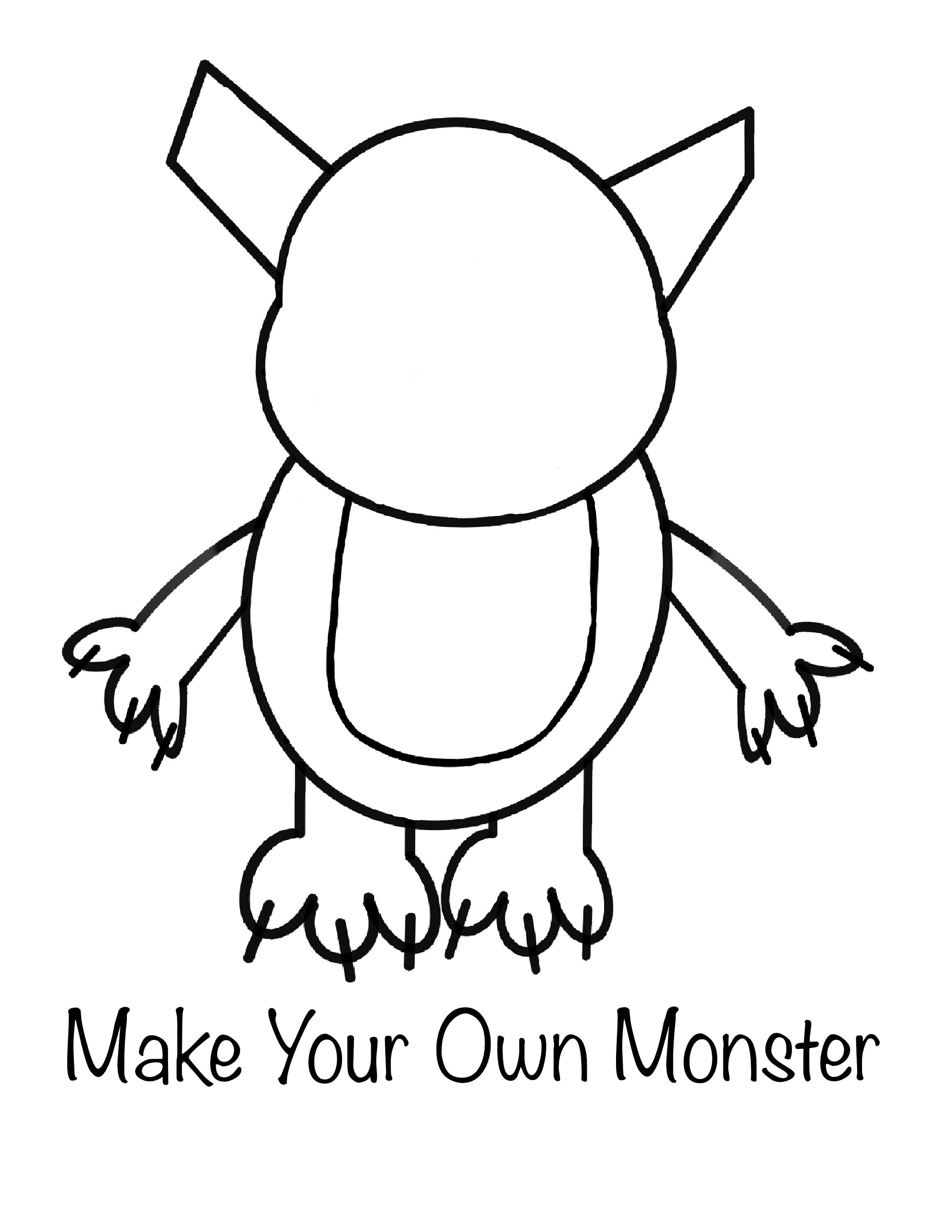 Halloween Monster Coloring Page: Kids Activity (PDF Download) - Etsy
