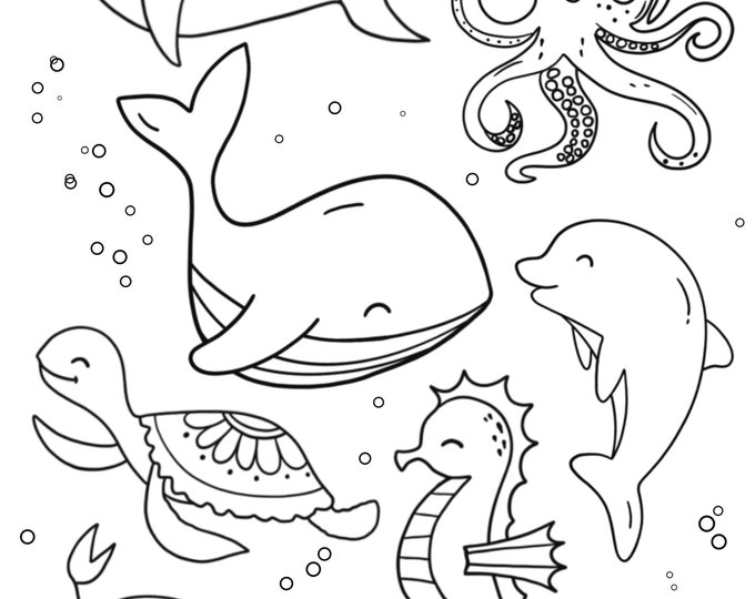 Zoo Animal Coloring Page for Kids, Printable Coloring Page, Zoo Themed ...