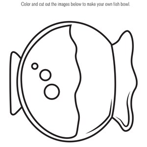 Build a Fish Tank Craft Printable: Kids Coloring Sea Animal Cut and ...