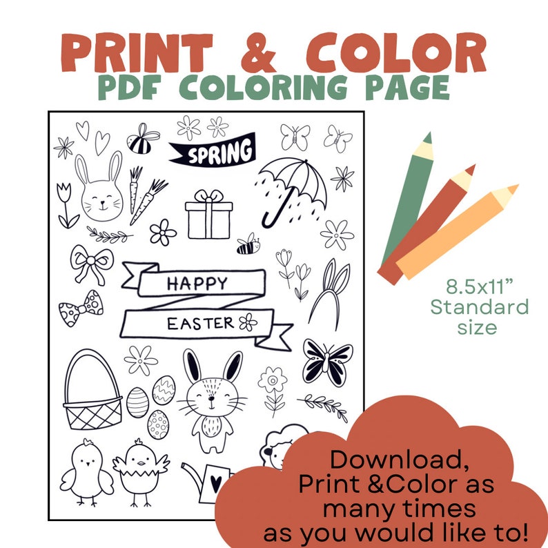 Easter Coloring Pages, Easter Coloring, Easter Coloring Sheet, Easter ...