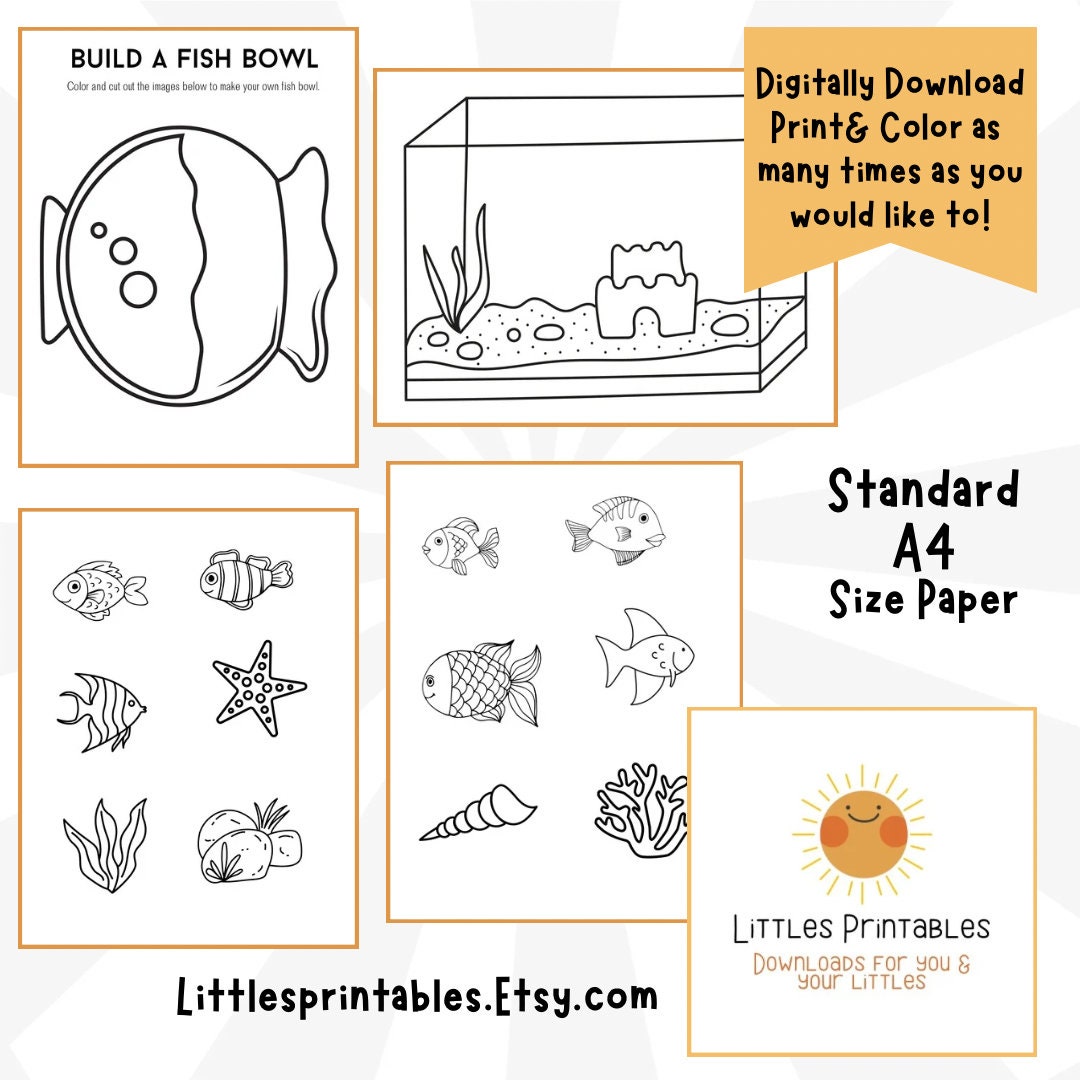 Build a Fish Tank Digital Download,build a Fish Tank Craft,build a Fish ...