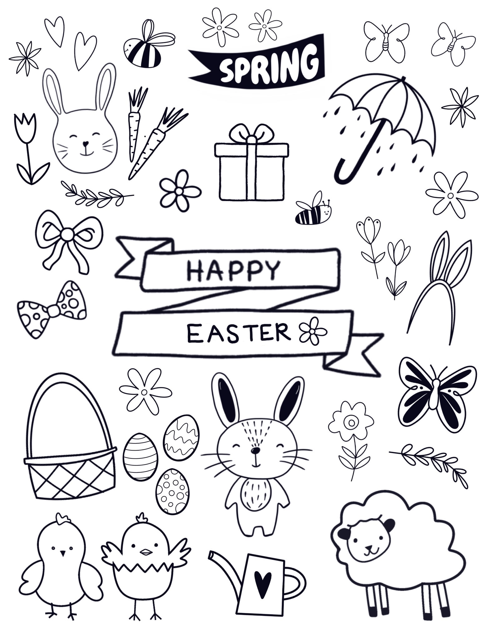 Easter Coloring Pages, Easter Coloring, Easter Coloring Sheet, Easter ...