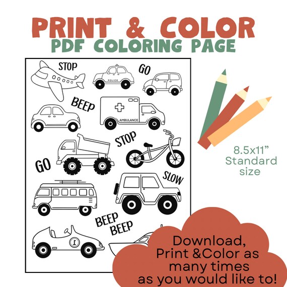 Coloring Pages For Kids Cars And Trucks