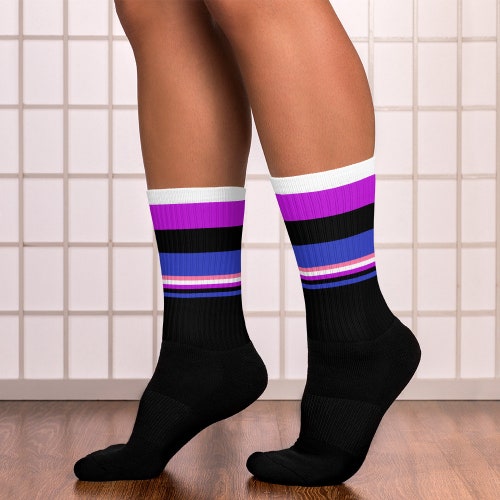 Non-binary Flag Socks / ENBY Pride Socks / LGBTQ Accesories / - Etsy